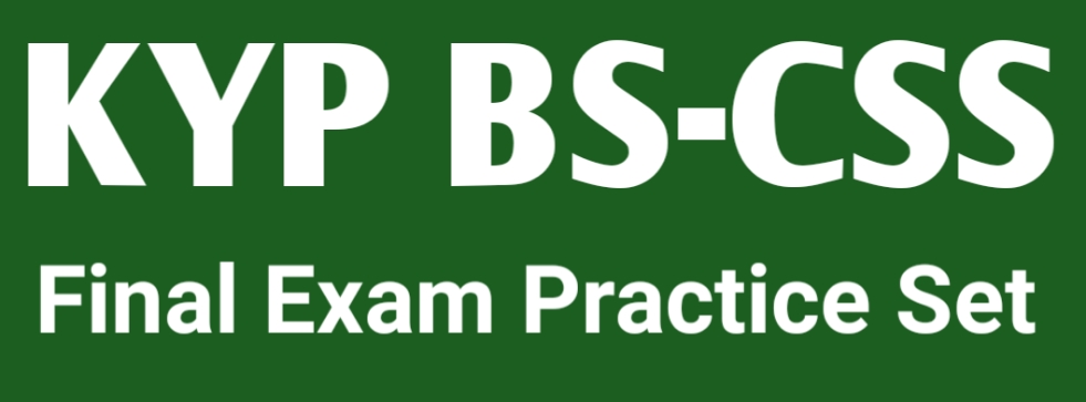 KYP Final Exam 2025 BS-CSS KYP Final Exam 2025 BS-CSS